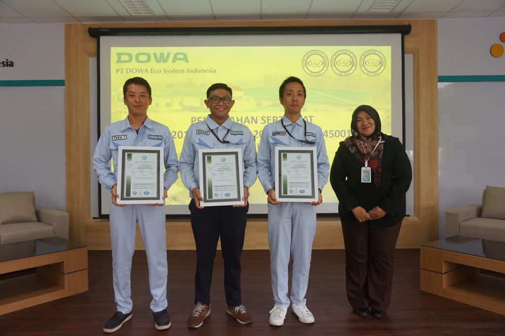 PT Dowa Eco System Indonesia - Sertifikasi Sistem Manajemen Terintegrasi (ISO 9001, ISO 14001 ...