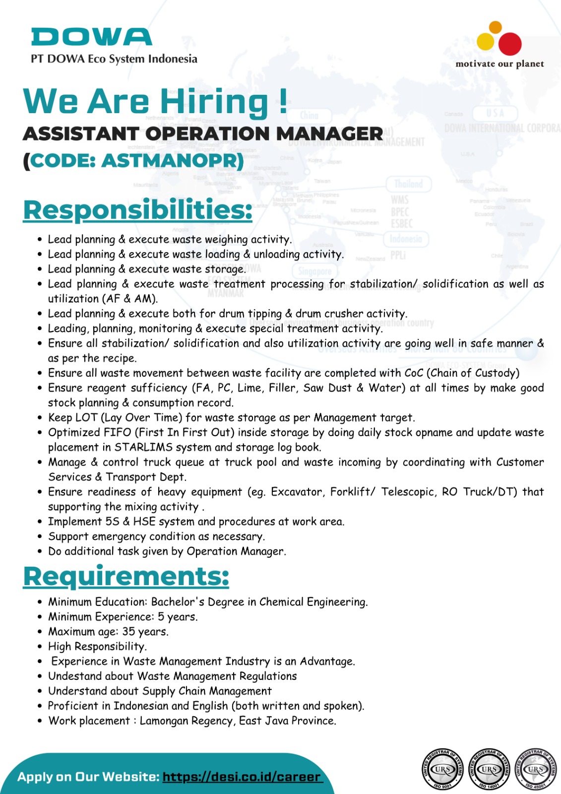 Career - Dowa Eco System Indonesia